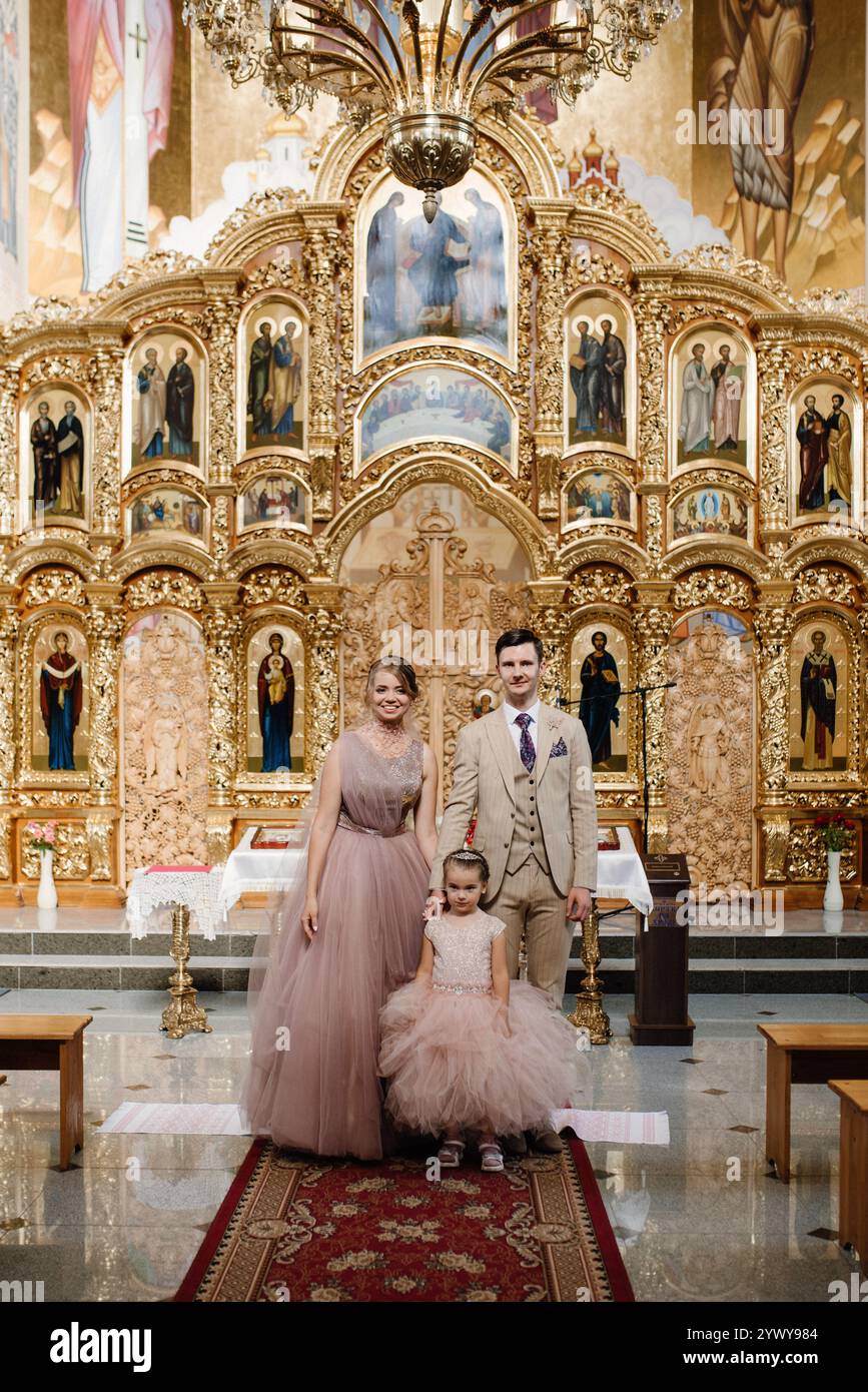wedding ritual in the Orthodox Church in the Slavic tradition Stock ...