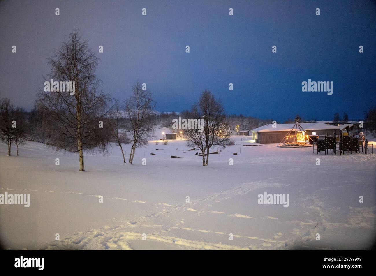 Kiruna, Sweden - Nov, 2024: Camp Ripan in Kiruna, Swedish Lapland Stock ...