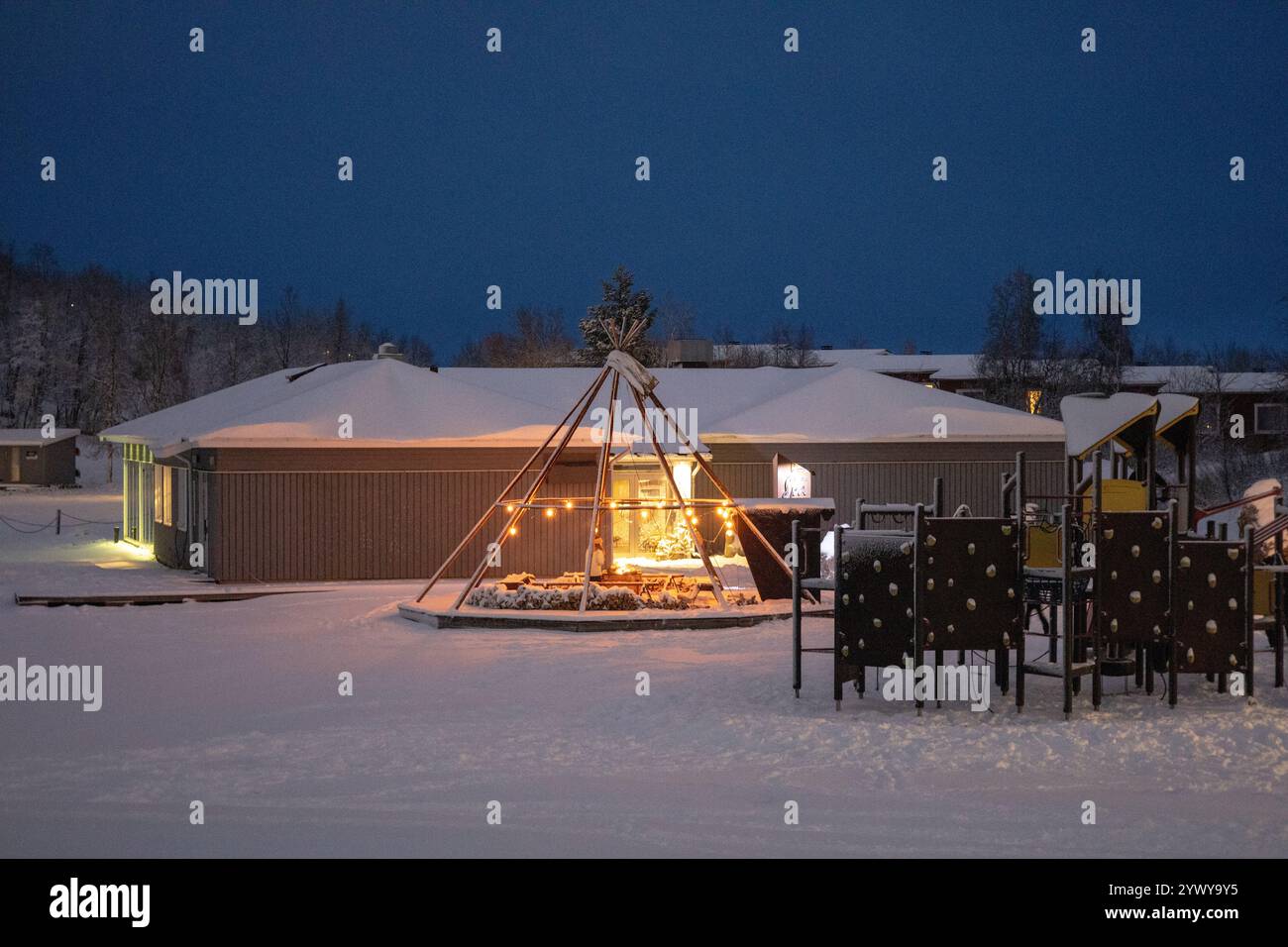 Kiruna, Sweden - Nov, 2024: Camp Ripan in Kiruna, Swedish Lapland Stock ...