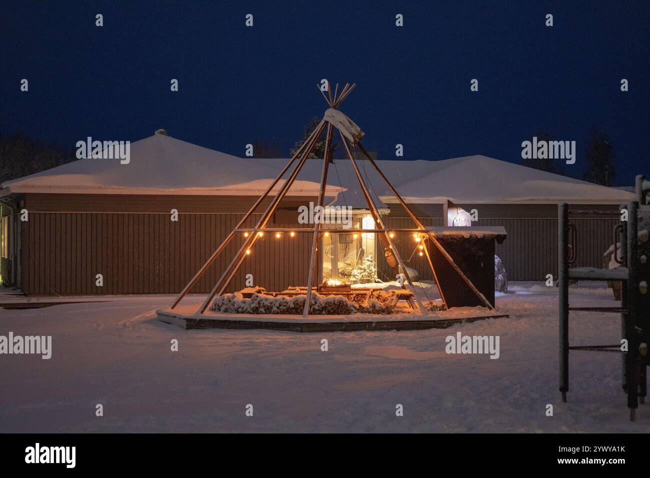 Kiruna, Sweden - Nov, 2024: Camp Ripan in Kiruna, Swedish Lapland Stock ...