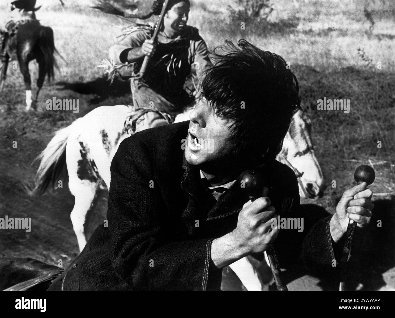 Dustin Hoffman, on-set of the western film, "Little Big Man", National ...