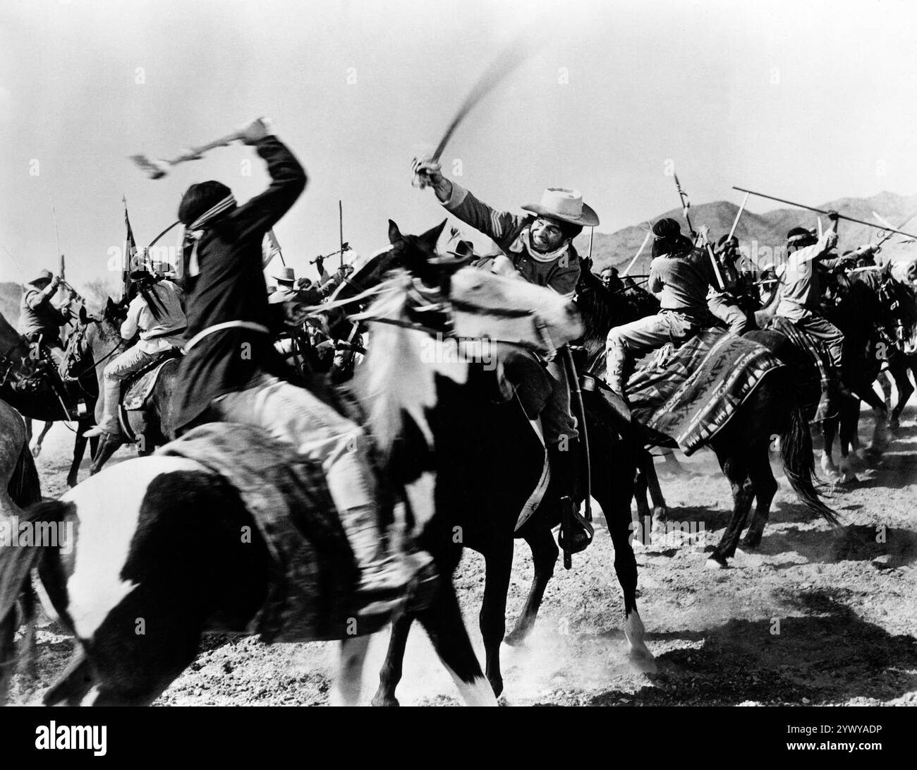 Noah Beery Jr, on-set of the western film, "The Last Outpost" Pine ...