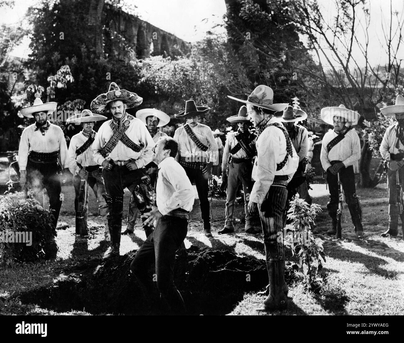 Rodolfo Hoyos, Jr (3rd left), on-set of the western film, "Villa ...