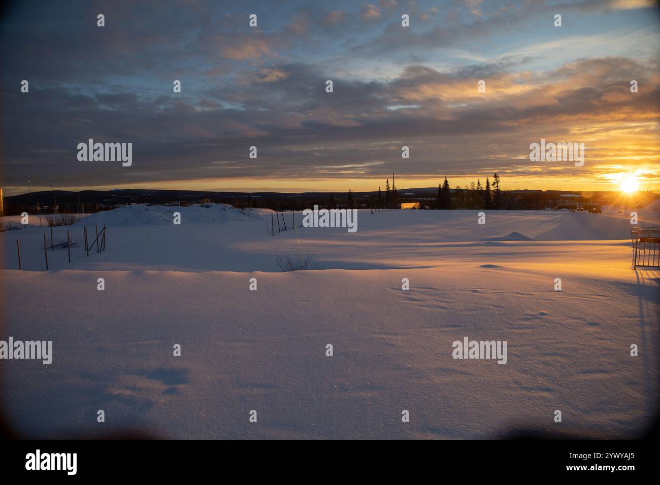 Arctic winter nature photography in Kiruna Swedish Lapland Stock Photo ...