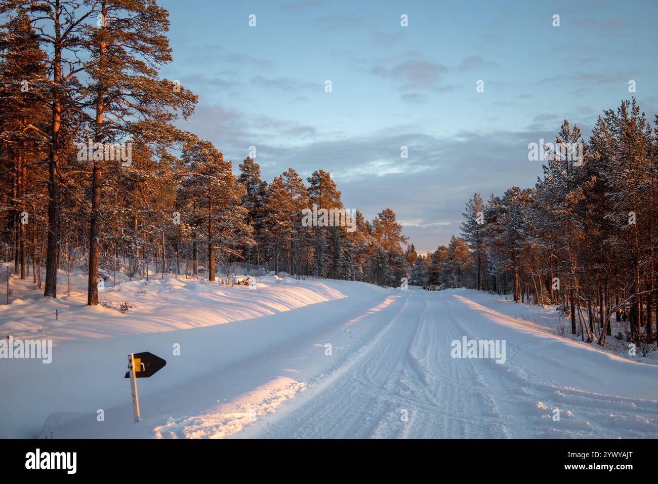 Arctic winter nature photography in Kiruna Swedish Lapland Stock Photo ...