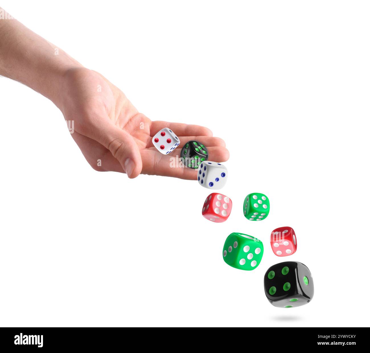 Throwing throwing dice Cut Out Stock Images & Pictures - Alamy