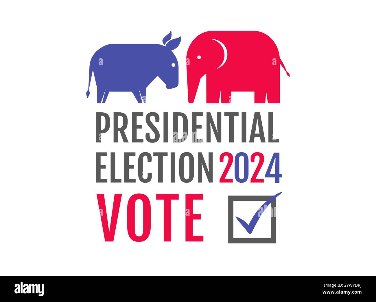 Vector vintage banner for 2024 presidential election in USA. Vector ...