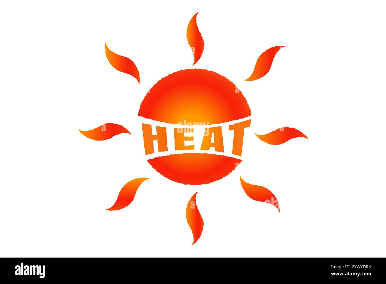 Vector icon of sun in flat style. Vector emblem heat in Europe Stock ...