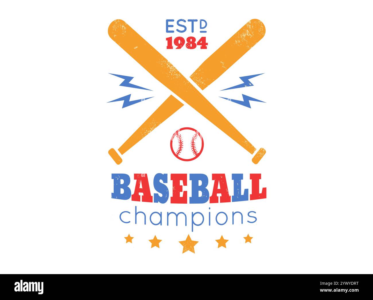 Vector sport logo for baseball with bats and ball. Vintage vector ...