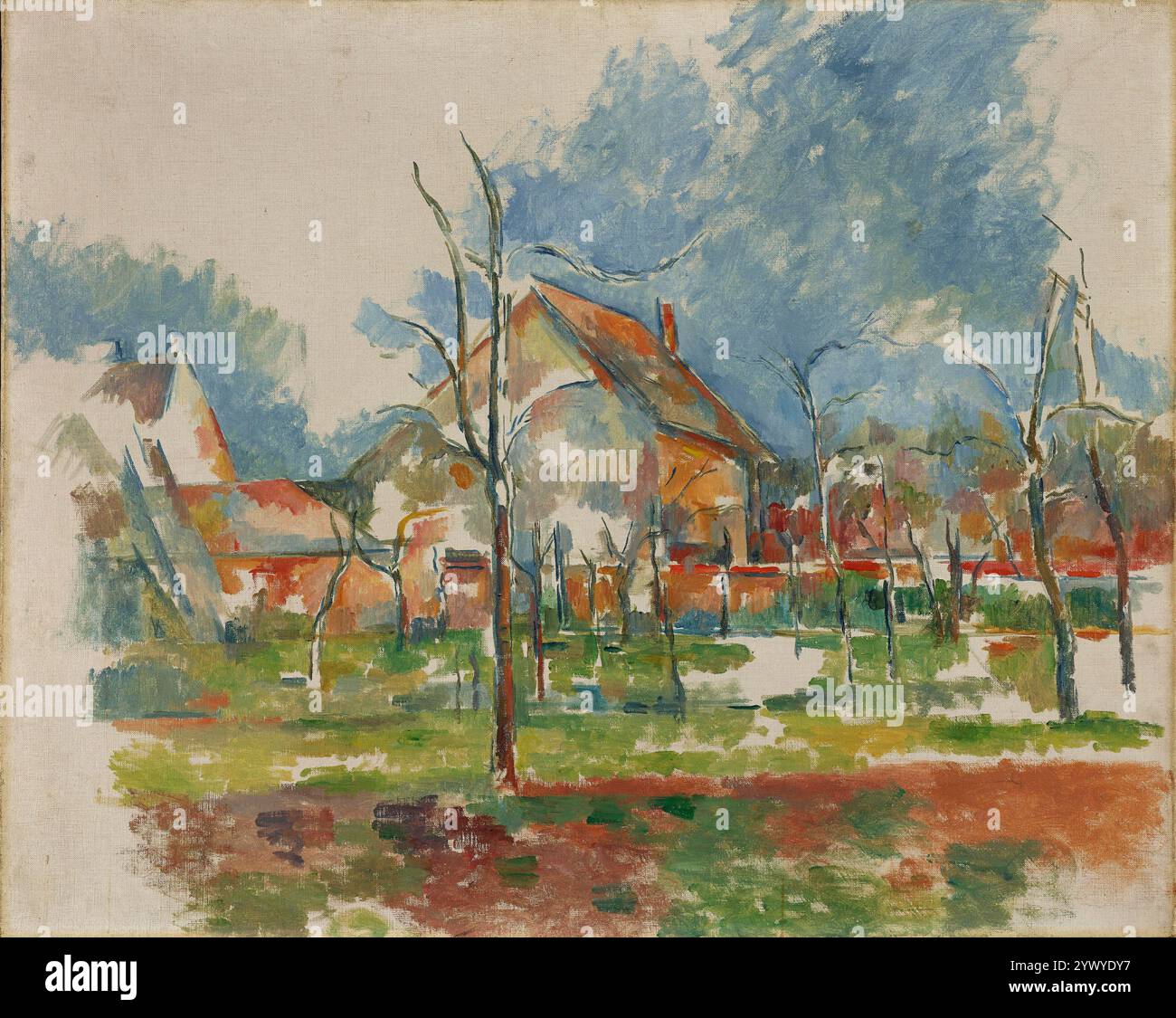 Winter Landscape, Giverny. Paul Cézanne. 1894 Stock Photo - Alamy
