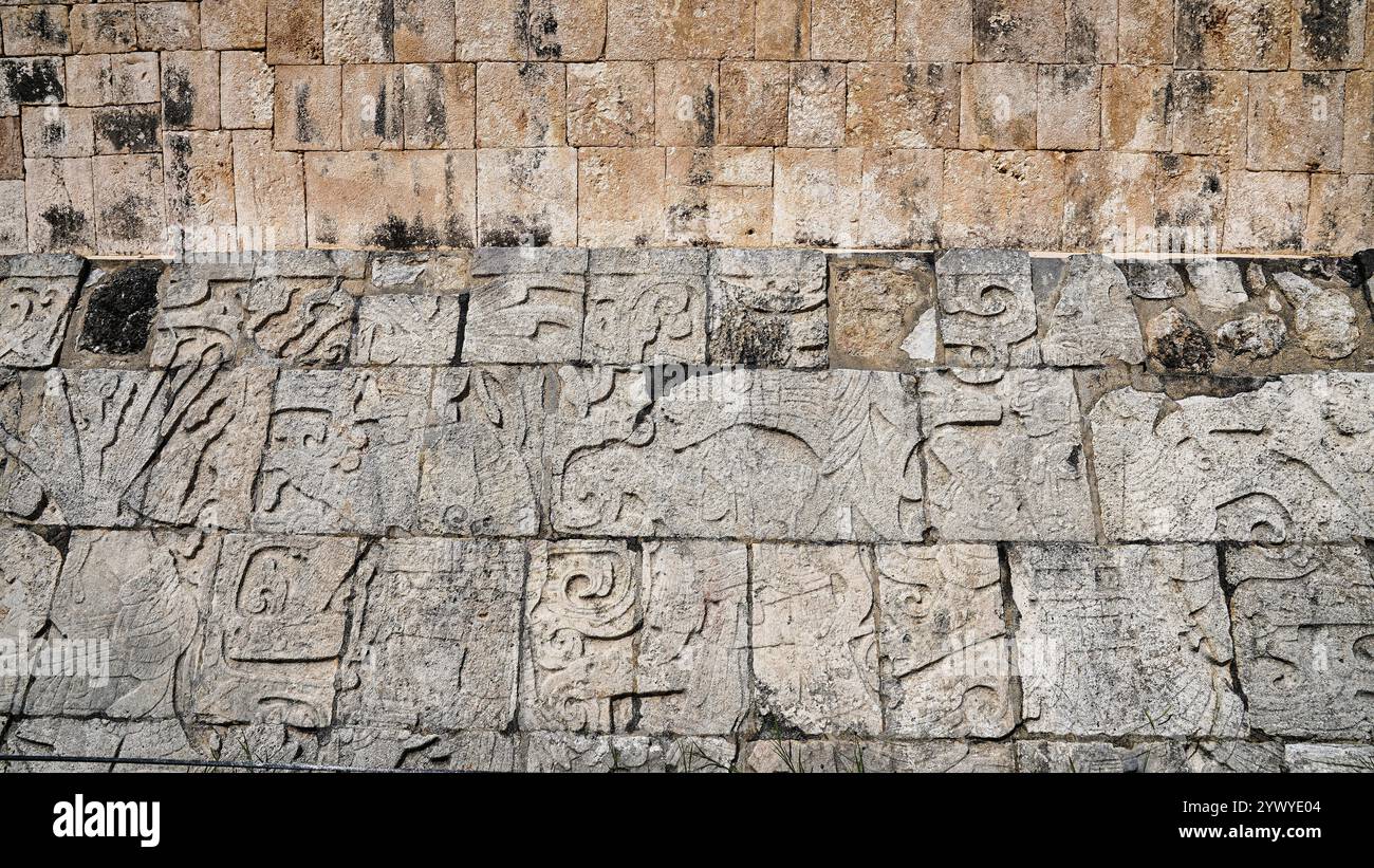 Famous battle scenes and ball player sacrifice reliefs on the walls of ...