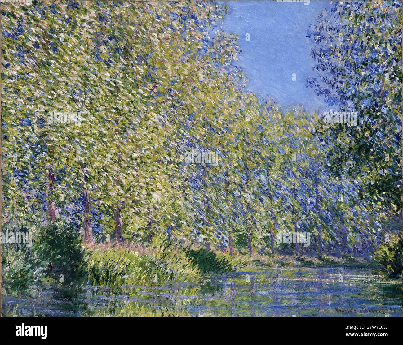 Bend in the Epte River near Giverny. Claude Monet. 1888 Stock Photo - Alamy