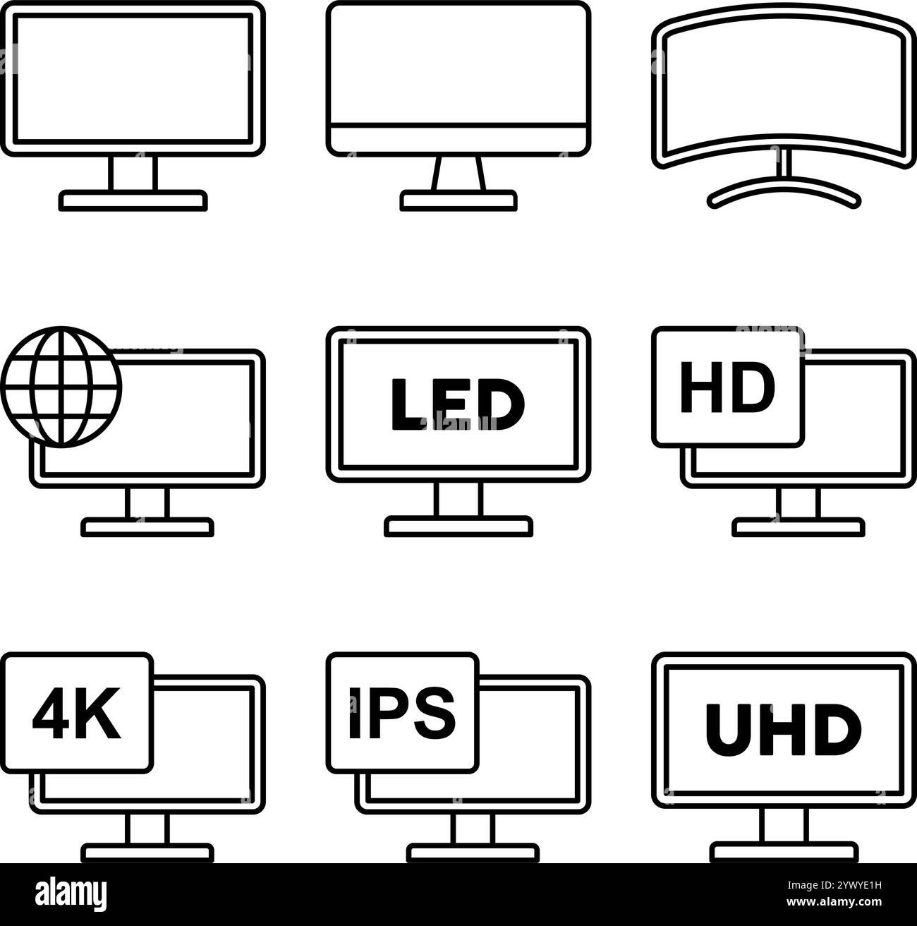 Laptop screen transparent background Black and White Stock Photos ...