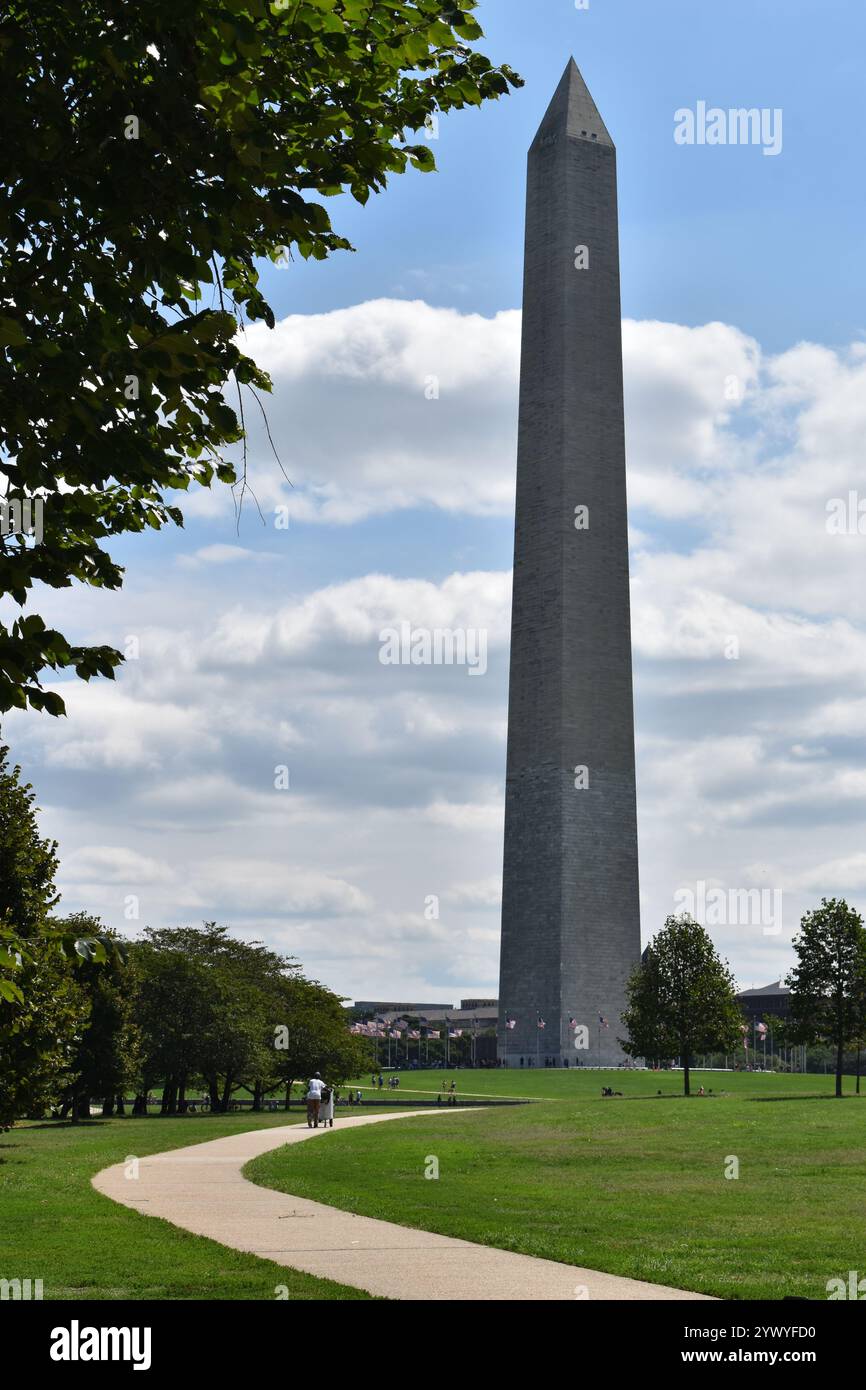 The Washington Monument, an iconic obelisk on the National Mall in ...