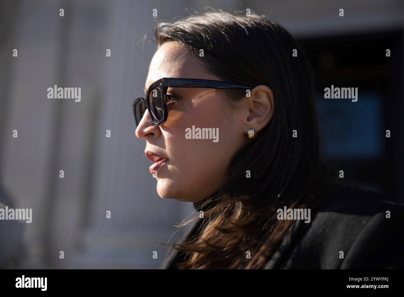 Rep. Alexandria Ocasio-Cortez (D-N.Y.) speaks with reporters as she ...