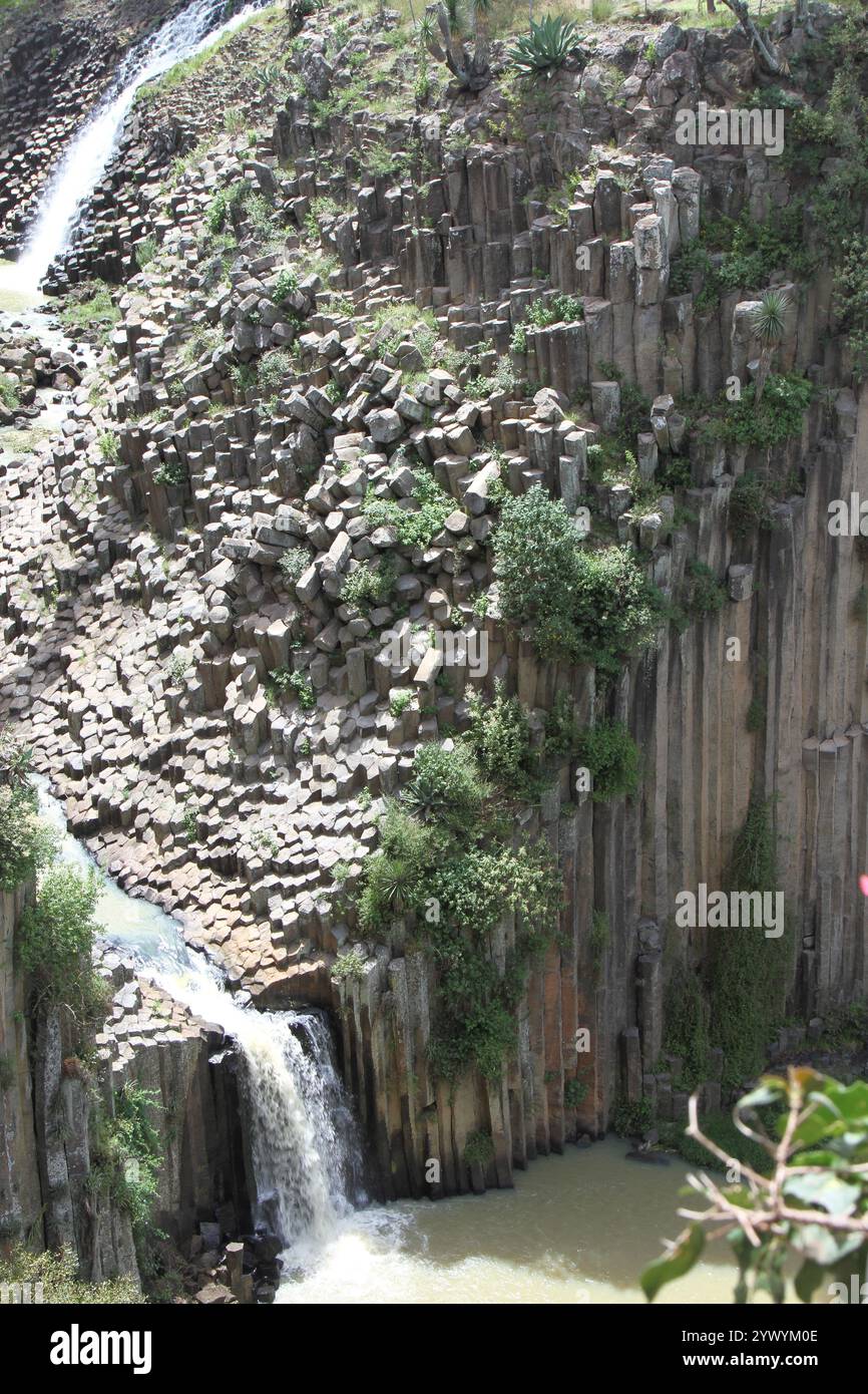 View of the Basaltic Prisms in Hidalgo, Mexico. Geometrical and rocky ...