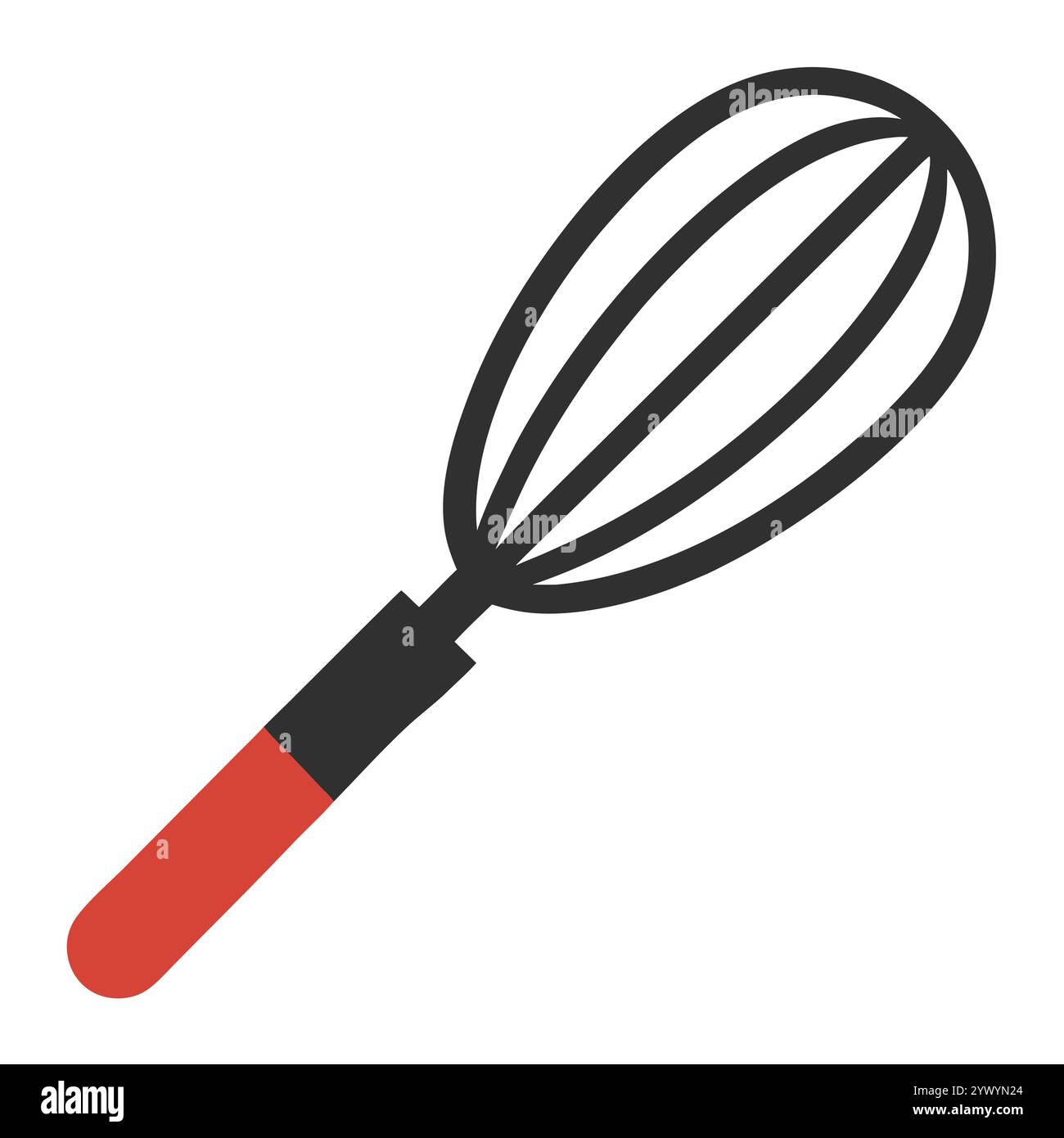 A basic, silhouette illustration of a whisk, perfect for use in ...