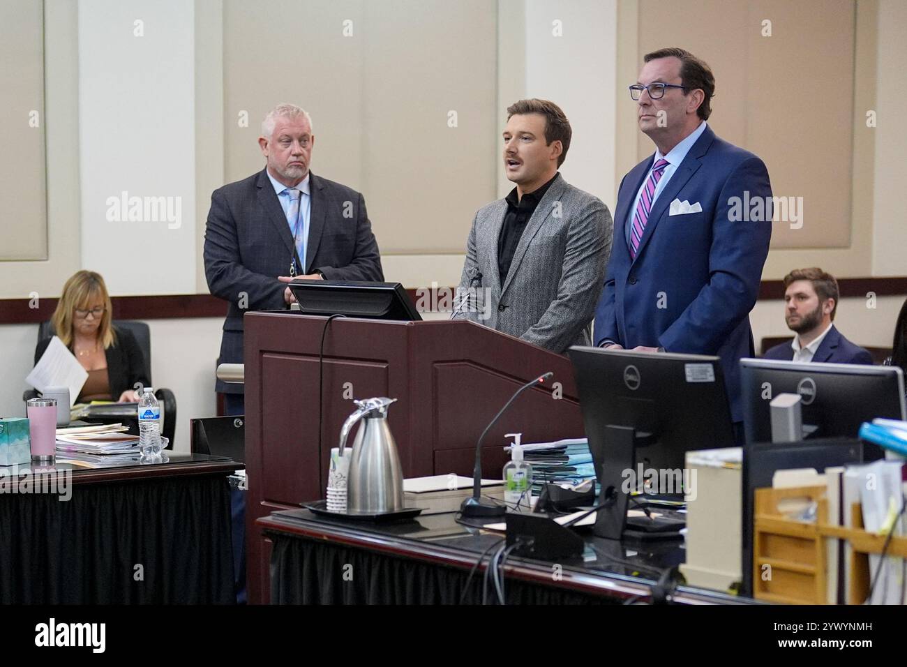 Morgan Wallen, second from right, pleas guilty to reckless endangerment ...