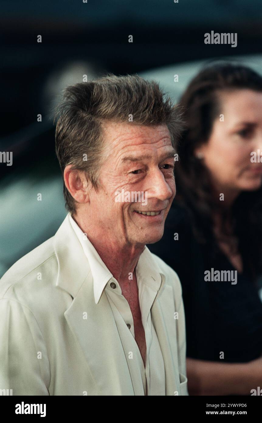 British actor John Hurt arriving at the Dominion cinema in Edinburgh ...