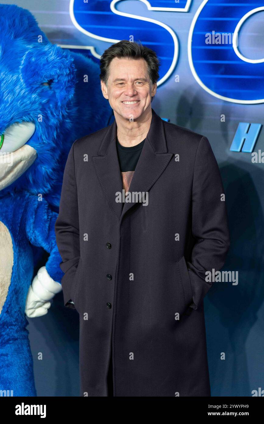 London, UK. Jim Carrey at the Sonic the Hedgehog 3 UK premiere ...