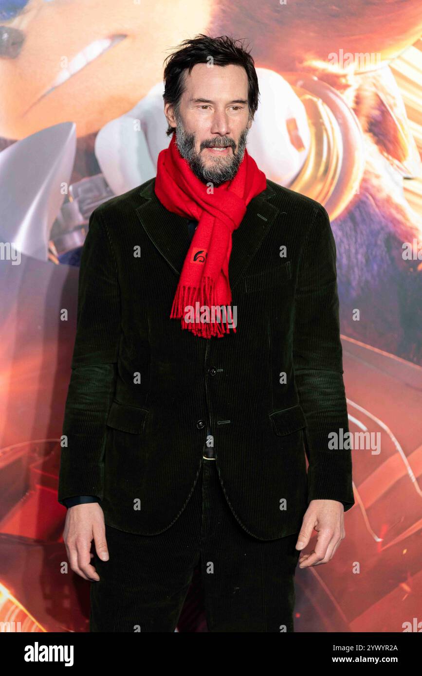 London, UK. Keanu Reeves at the Sonic the Hedgehog 3 UK premiere ...