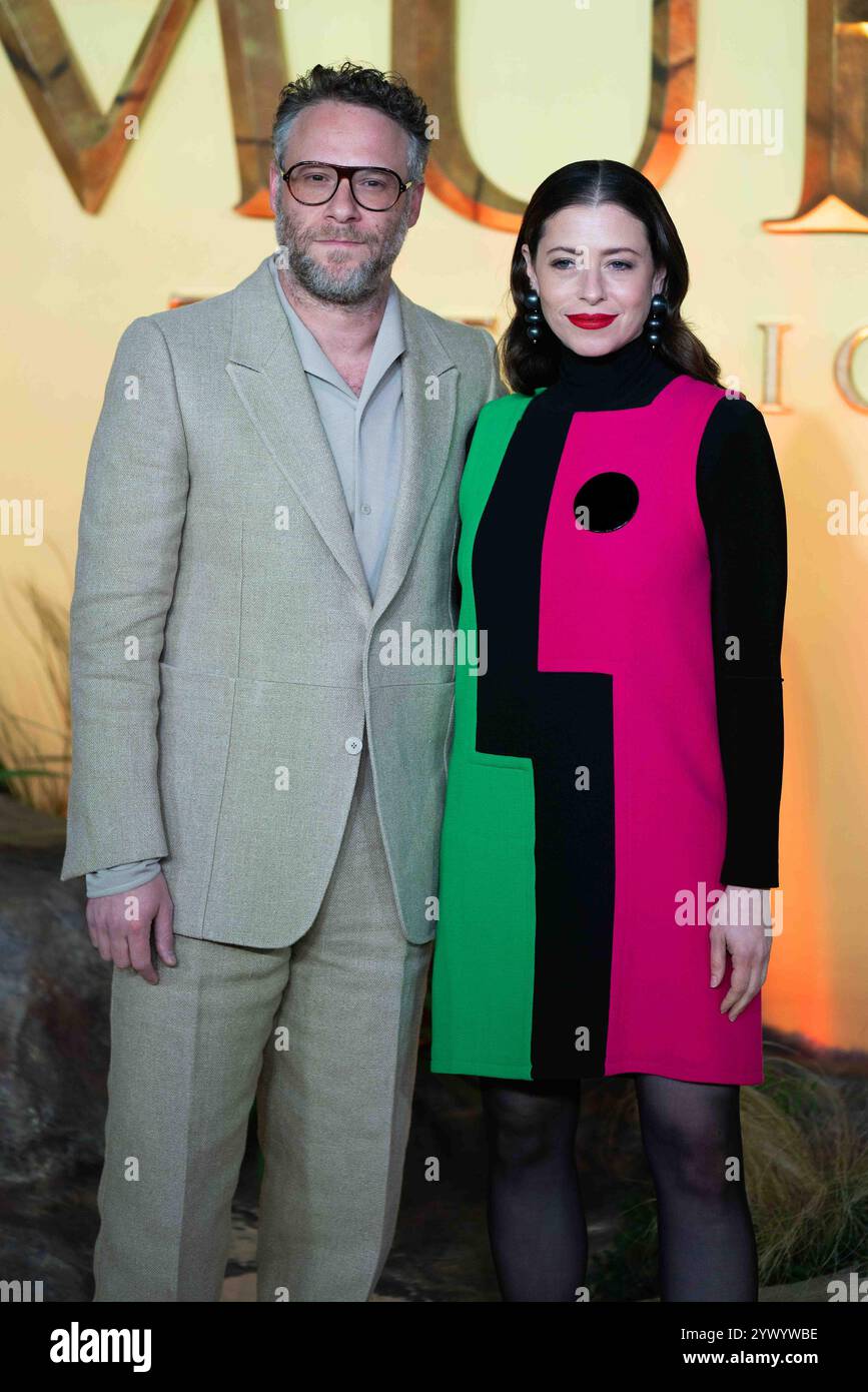 London, UK. Seth Rogan and Lauren Miller at Mufasa: The Lion King UK ...
