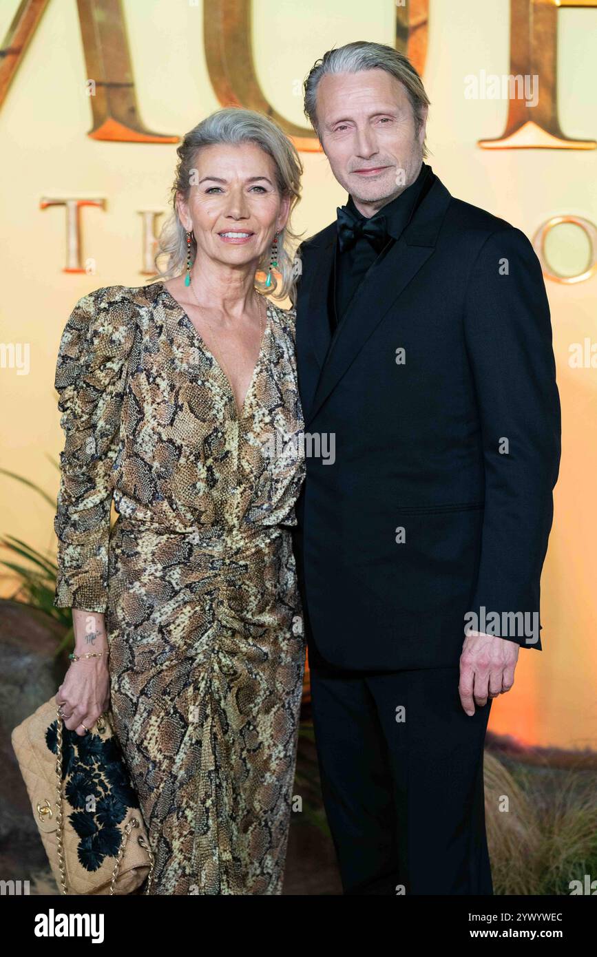 London, UK. Hanne Jacobsen and Mads Mikkelsen at Mufasa: The Lion King ...