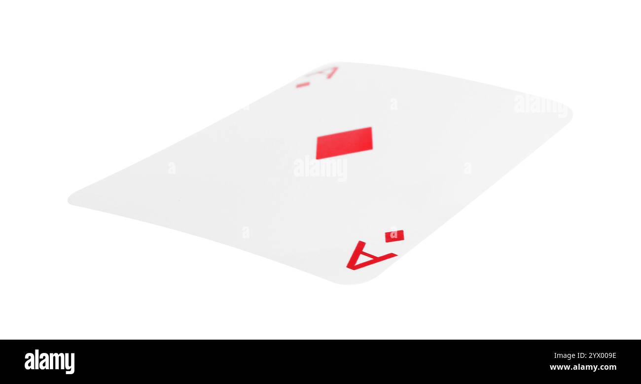 Poker game. One playing card isolated on white Stock Photo - Alamy