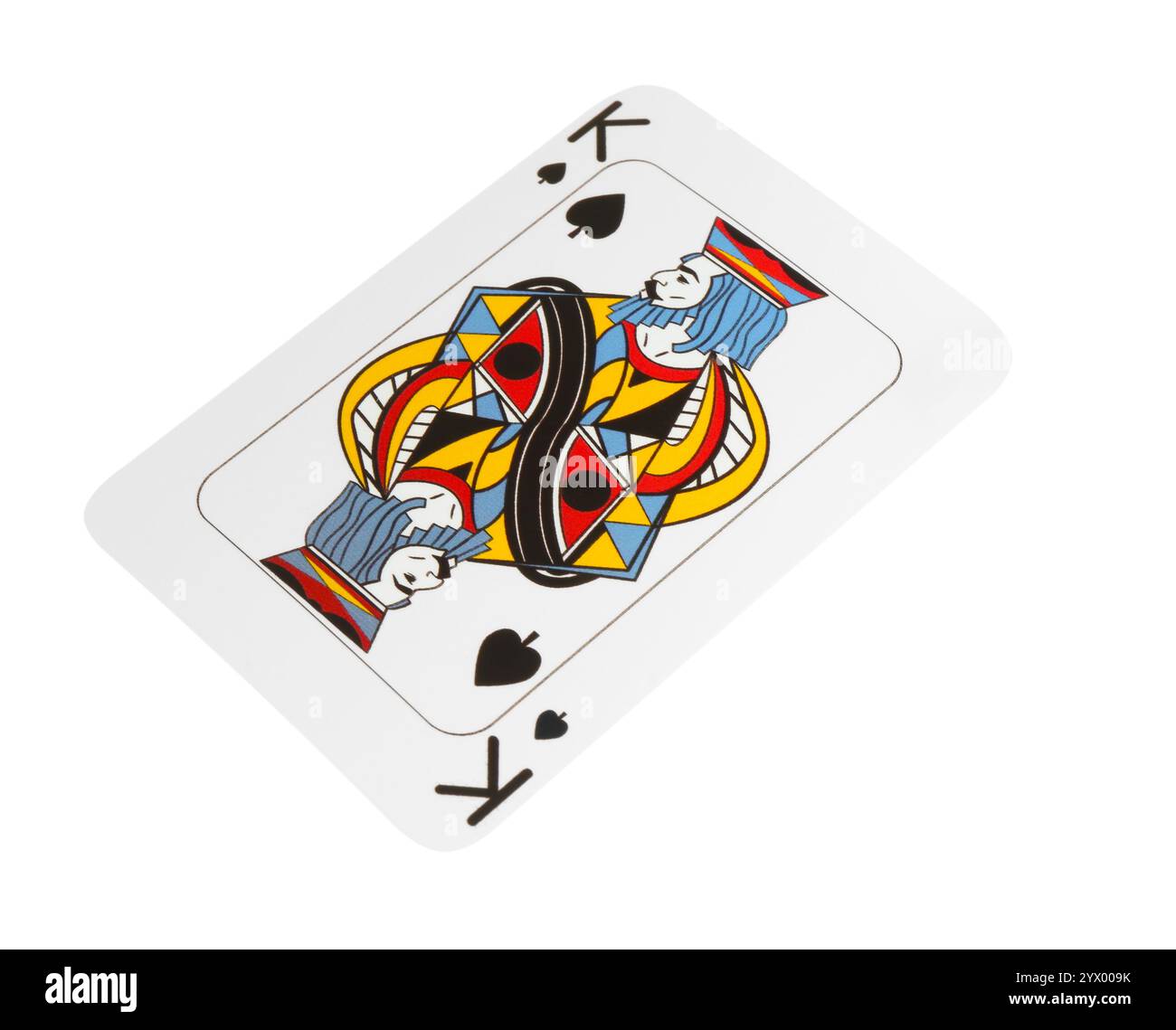 Poker game. One playing card isolated on white Stock Photo - Alamy