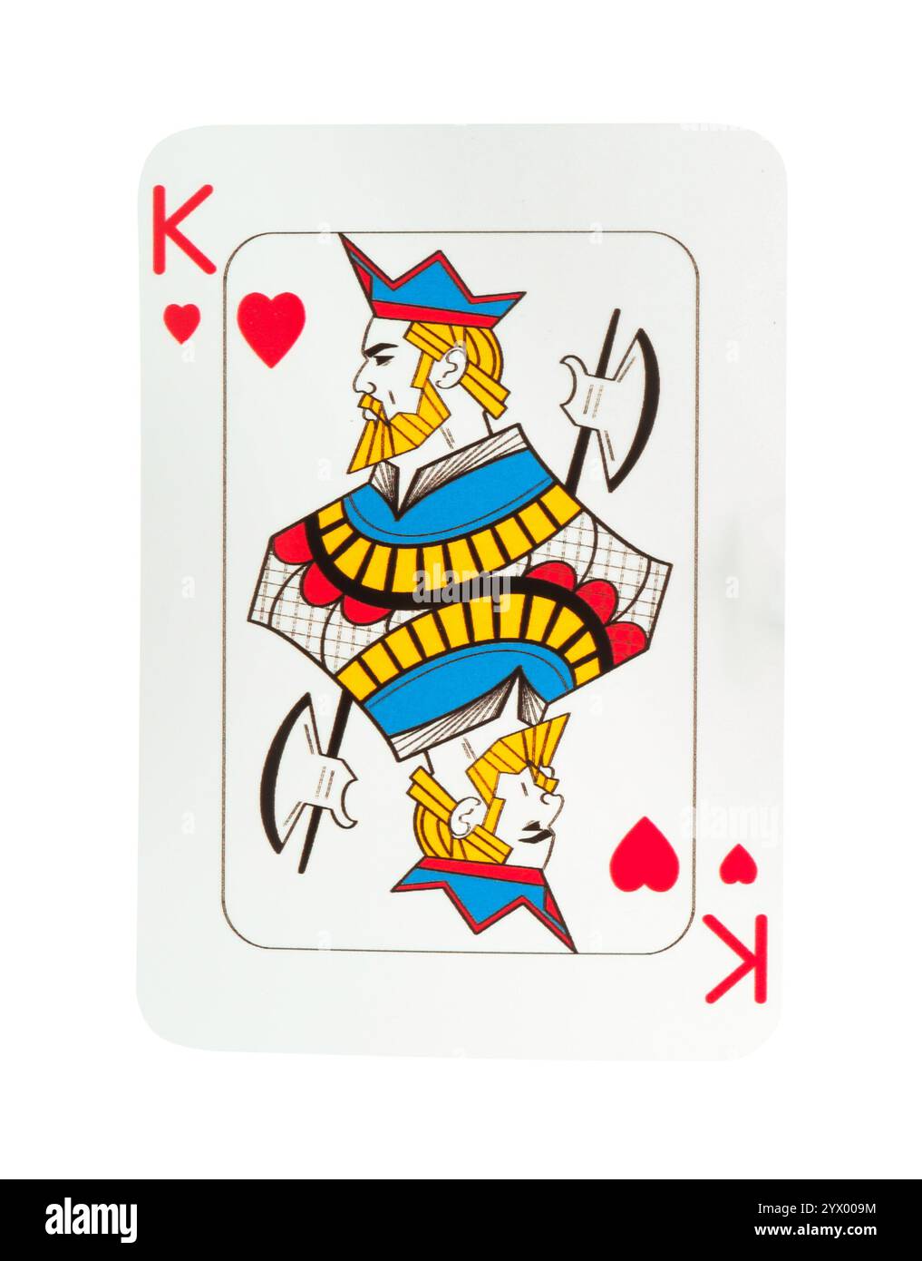 Poker game. One playing card isolated on white Stock Photo - Alamy