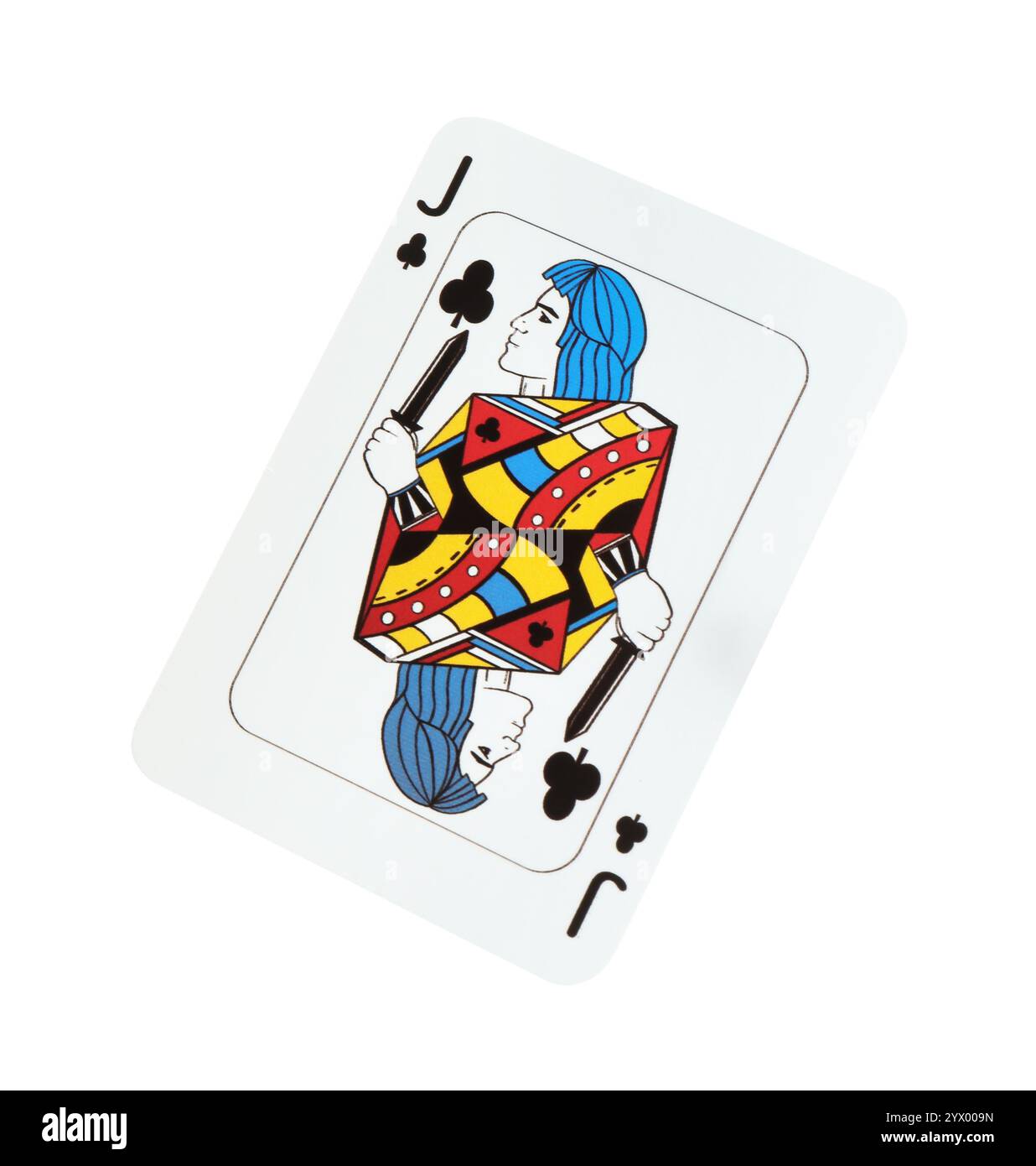 Poker game. One playing card isolated on white Stock Photo - Alamy