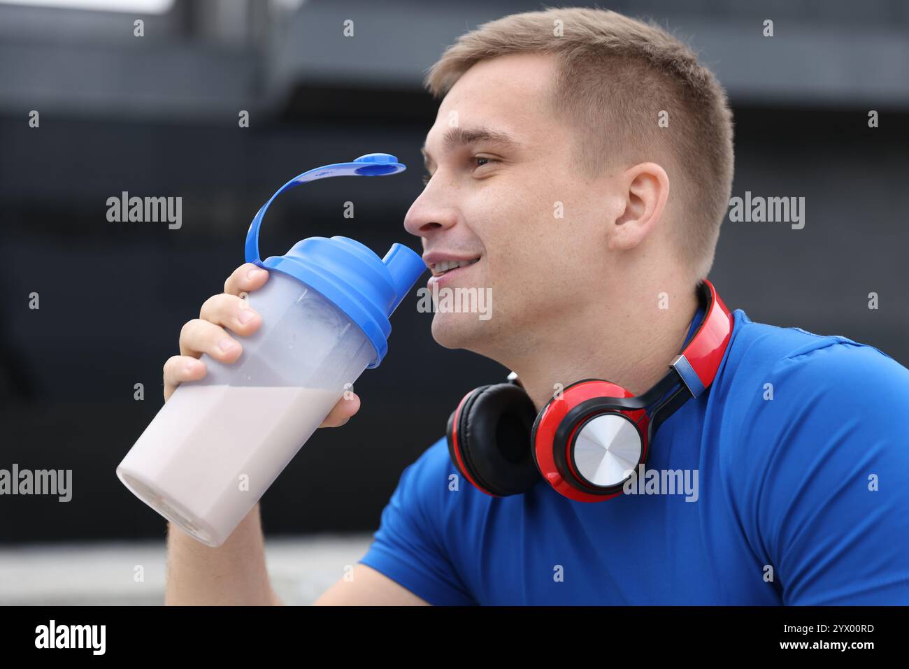 Guy drinking shake hi-res stock photography and images - Alamy