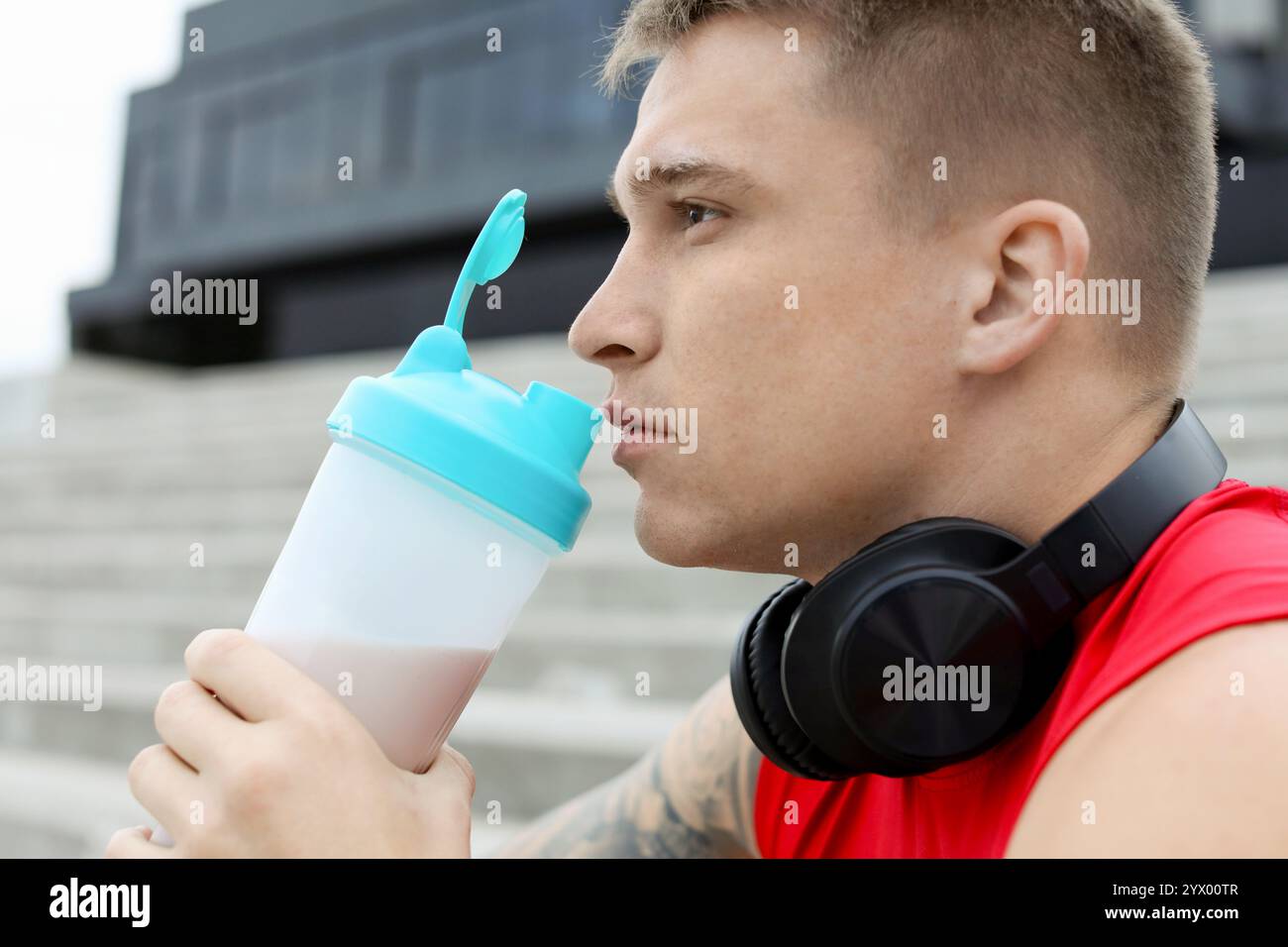 Guy drinking shake hi-res stock photography and images - Alamy