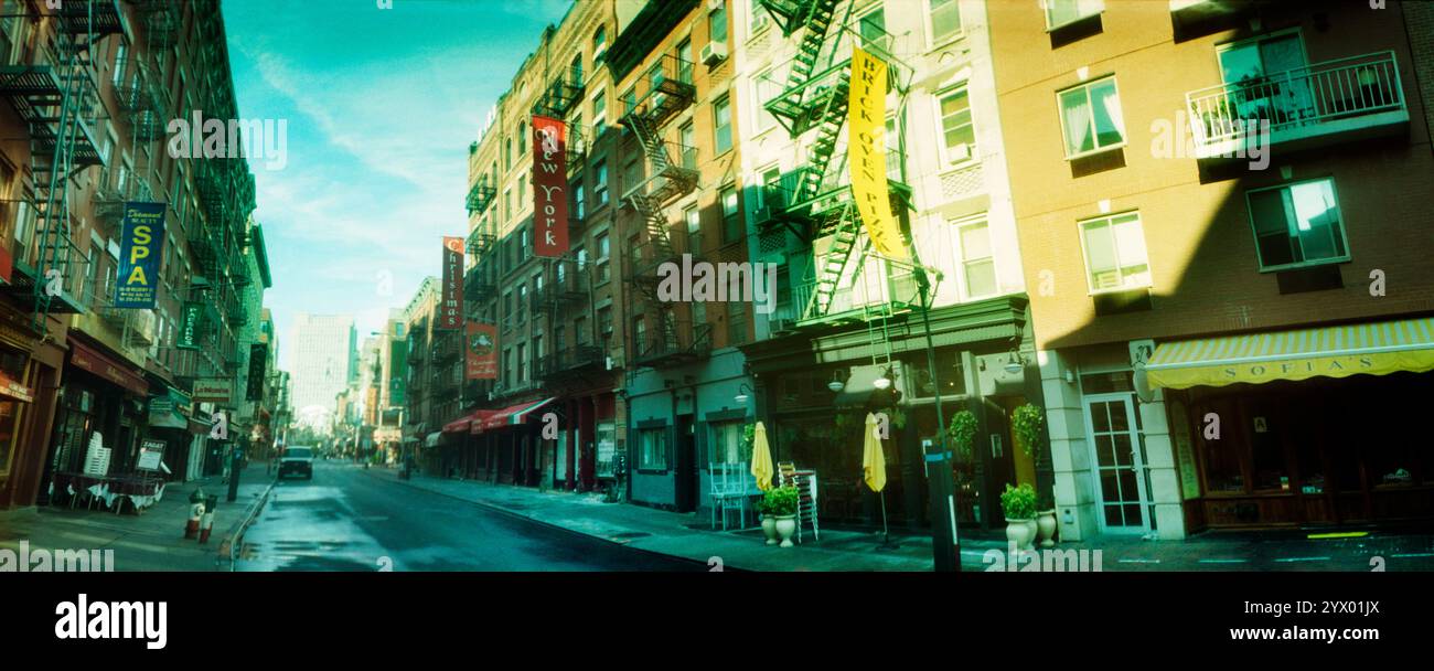 Panoramic image of Little Italy, Manhattan, New York City Stock Photo ...