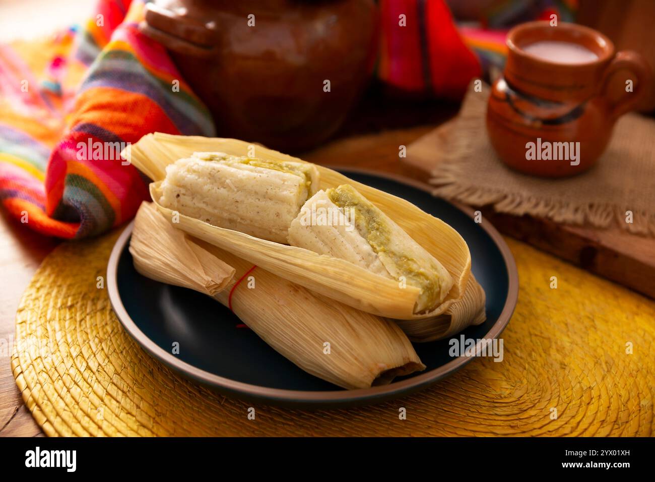 Tamales. Traditional dish typical of Mexico and some Latin American ...