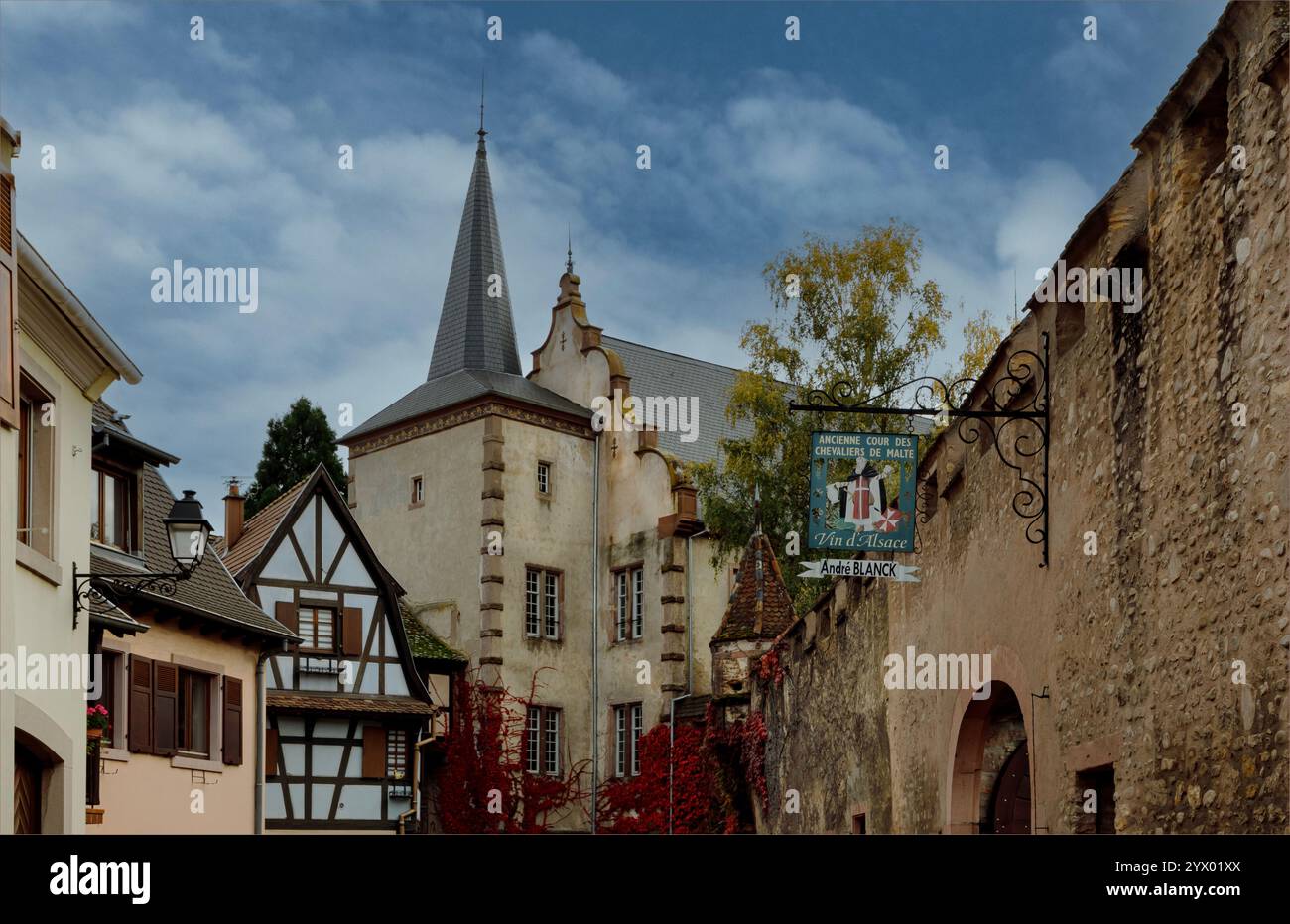 Haut Rhin, Alsace, France - October 19th 2024 - The ancient buildings ...