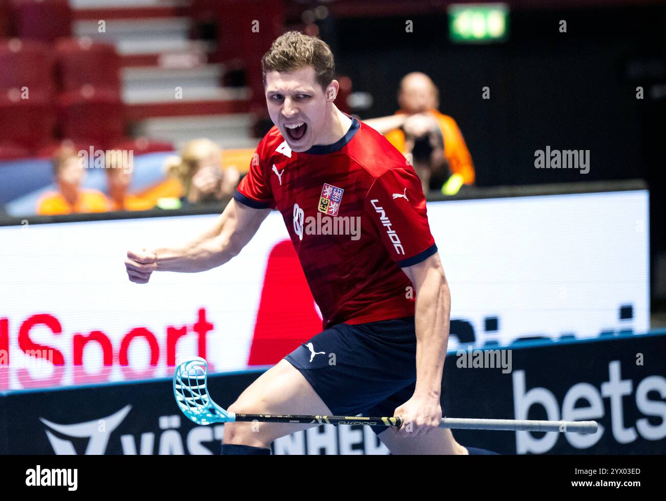 MALMÖ 2024-12-12 Czech Republic's Jiri Besta (88) celebrates after ...
