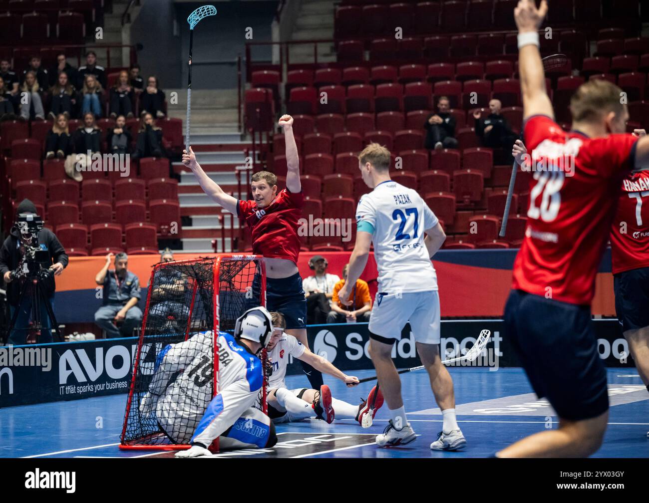 MALMÖ 2024-12-12 Czech Republic's Jiri Besta (88) celebrates after ...
