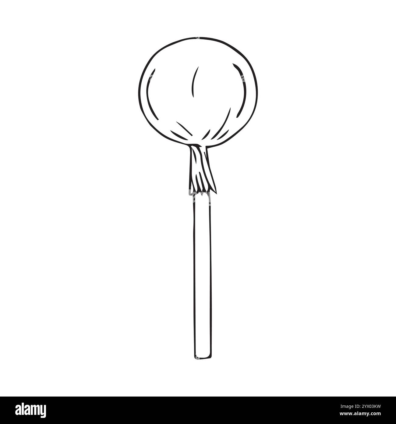 Vector hand drawn sketch doodle outline lollipop isolated on white ...