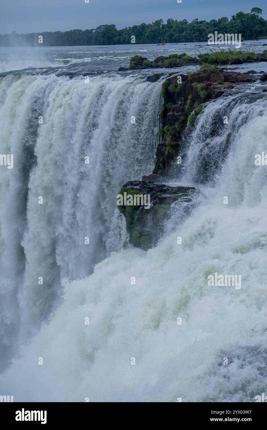 View of Devil s Throat Waterfall in Iguazu Falls on the Argentine side ...