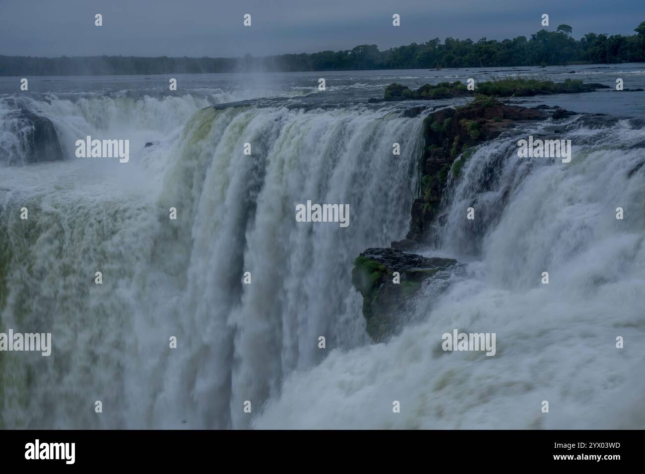 View of Devil s Throat Waterfall in Iguazu Falls on the Argentine side ...