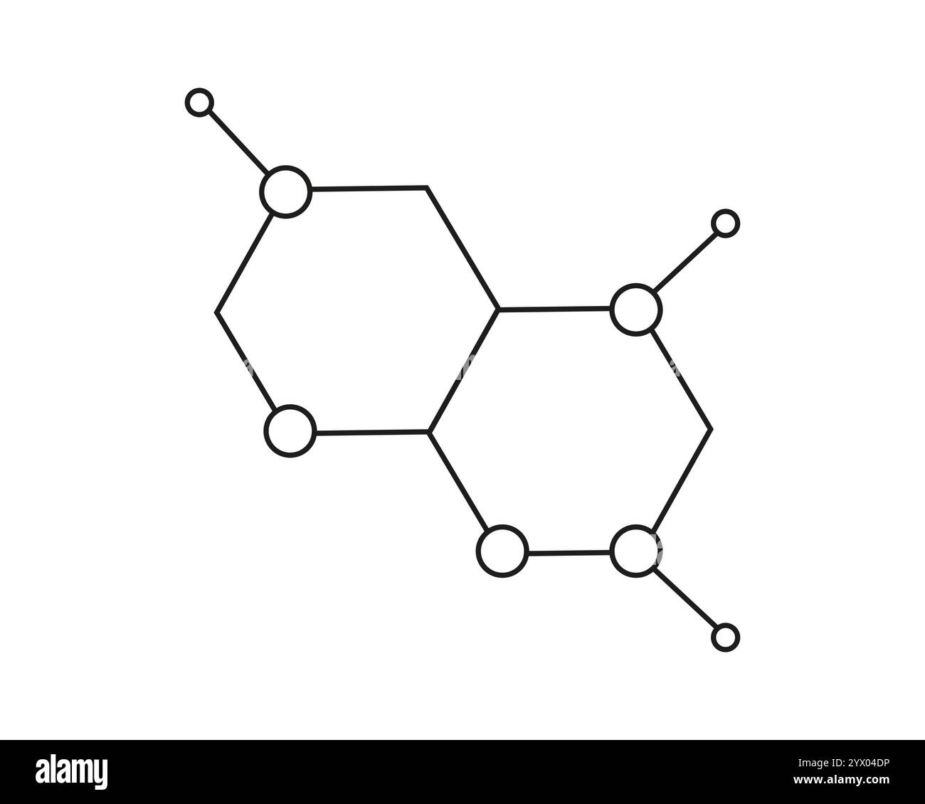 Hub networks connections system symbol line icon. Molecule or atom ...