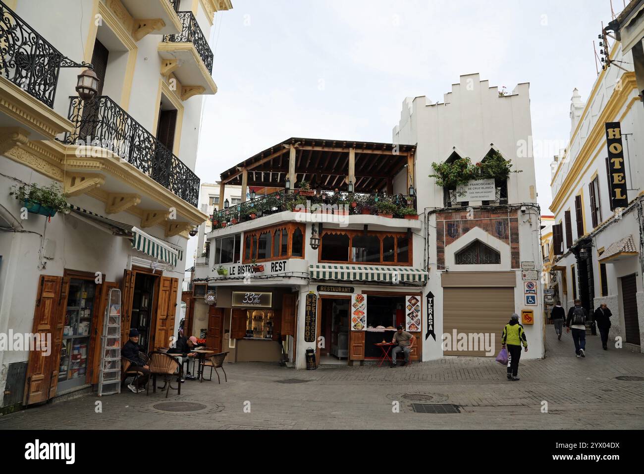 Inside the Old city of Tangiers Stock Photo - Alamy