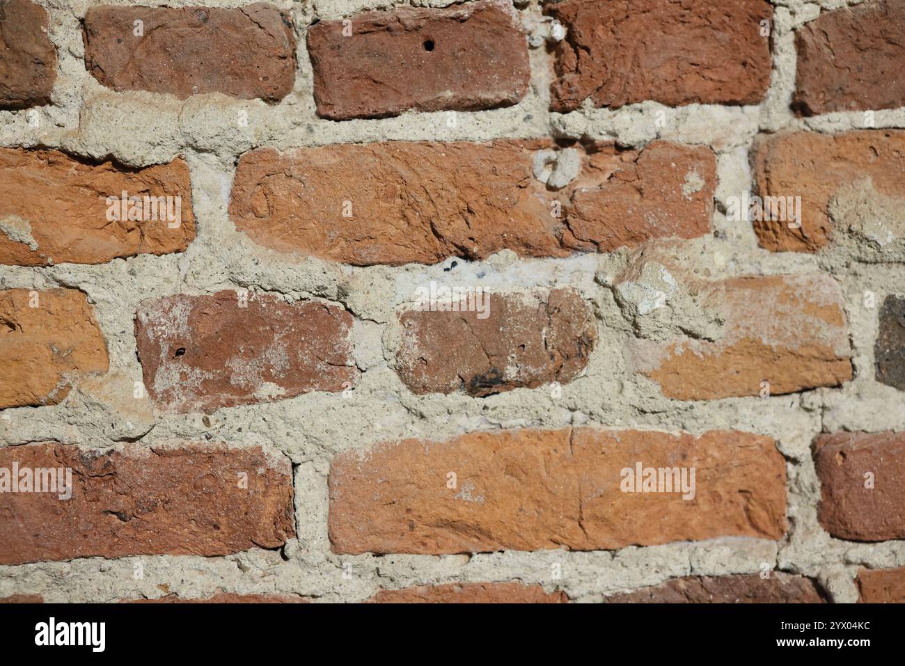 A textured wall made of bricks featuring beautiful and warm earthy ...