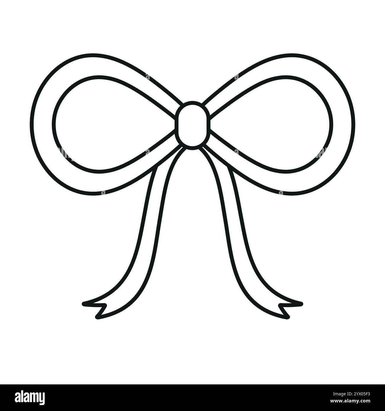 Vector flat outline bow tie isolated on white background Stock Vector ...