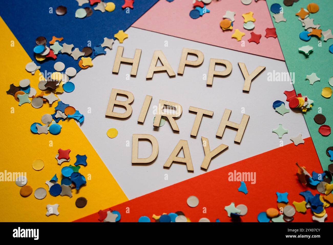 Illustrative lettering and graphic image with -Happy Birthday ...