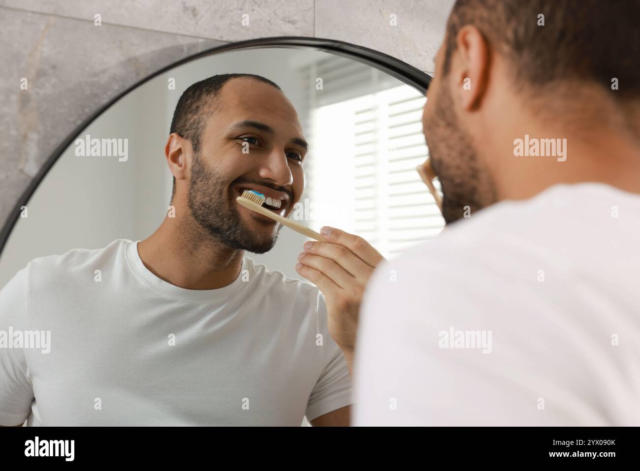 African man cleaning teeth hi-res stock photography and images - Alamy