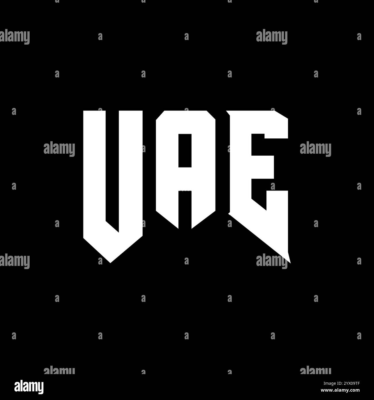 UAE letter logo design for technology company. UAE logo design black ...