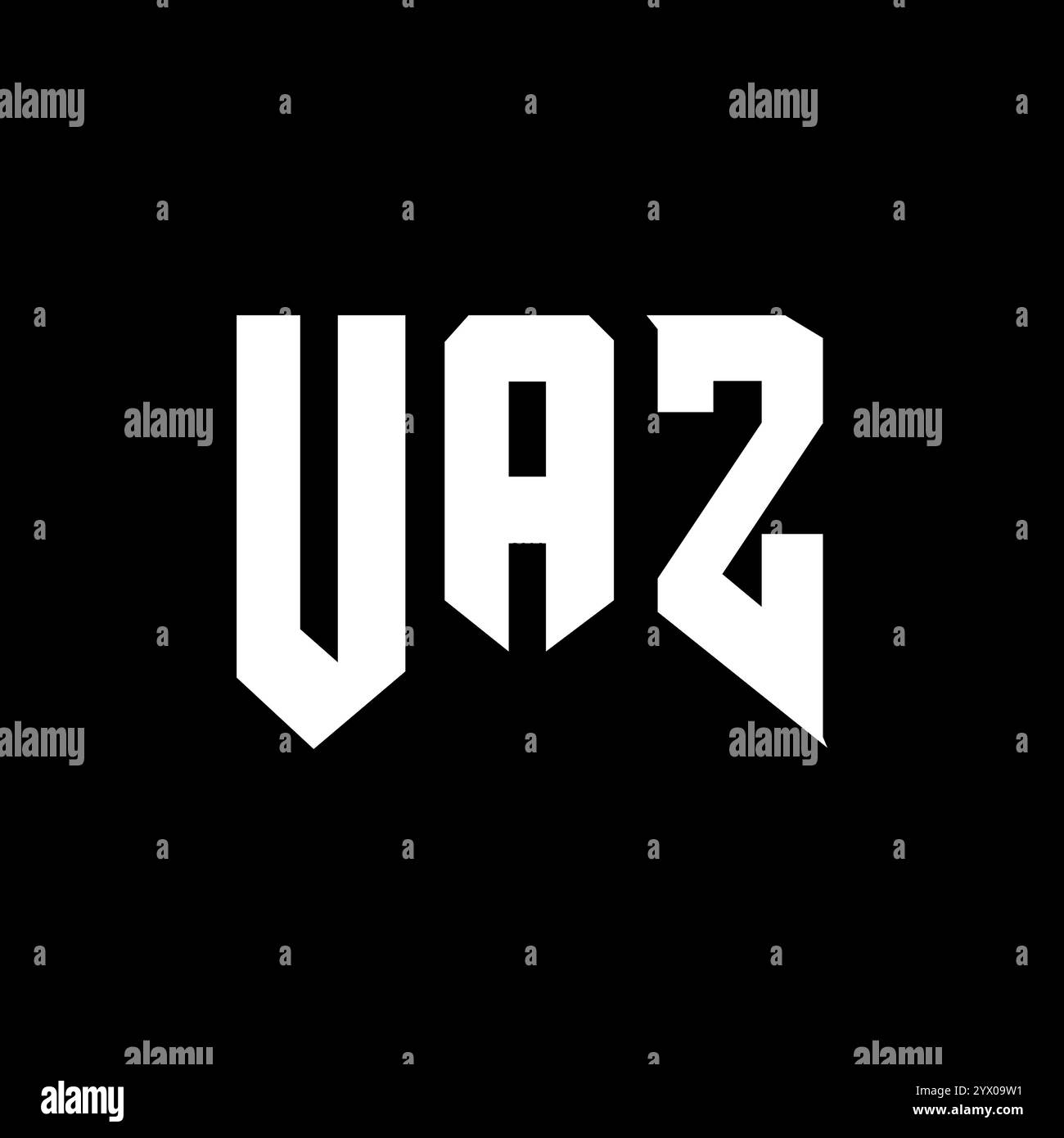 UAZ letter logo design for technology company. UAZ logo design black ...
