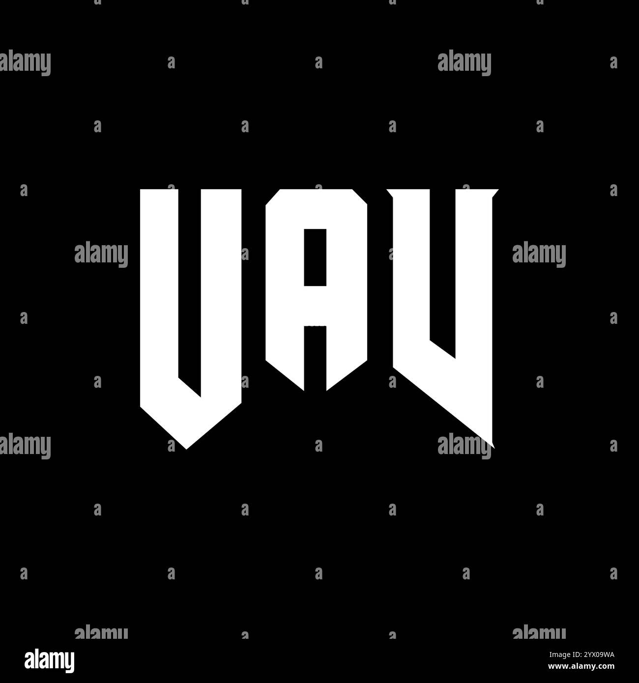 UAV letter logo design for technology company. UAV logo design black ...